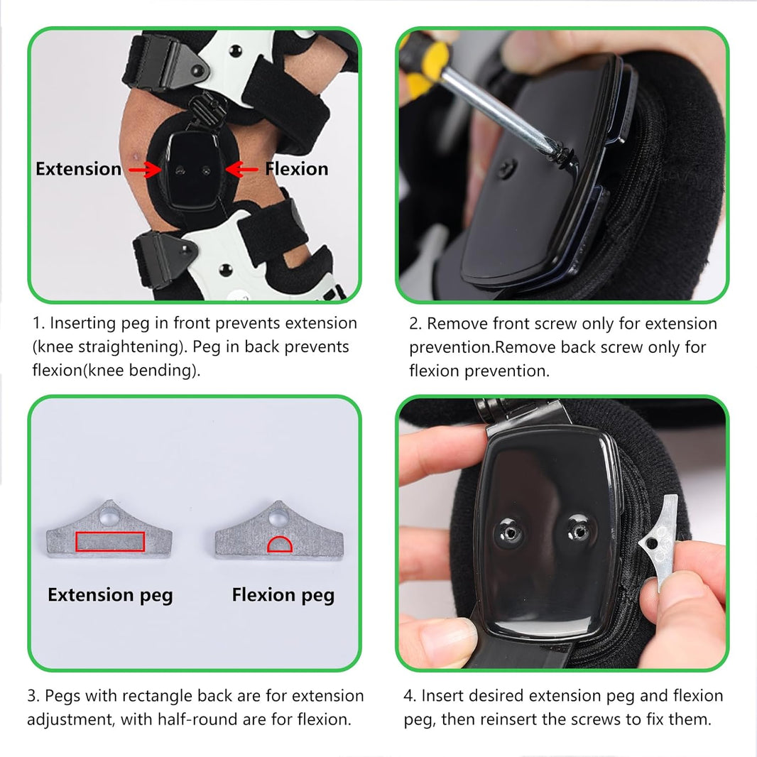 OA Unloader Knee Brace, Adjustable Metal Medial & Lateral Valgus Knee ...