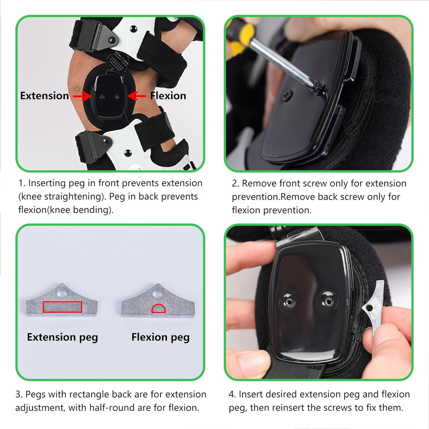 OA Unloader Knee Brace, Adjustable Metal Medial & Lateral Valgus Knee ...